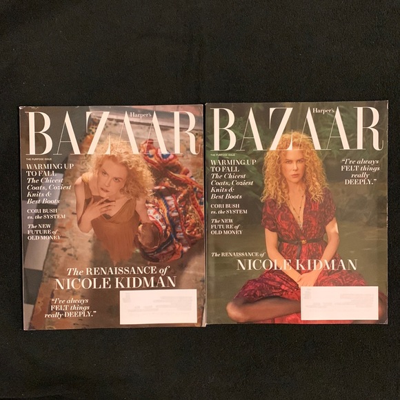 Other | Nicole Kidman Harpers Bazaar Magazine Lot 2 Issues October 221 ...